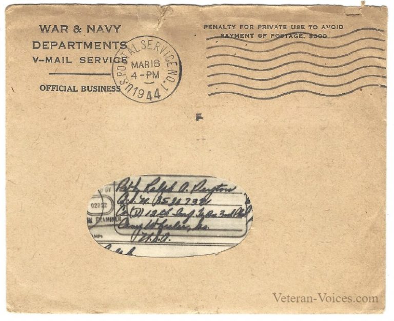 World War II: Victory Mail (V-Mail) ⋆ Veteran Voices Military Research ...